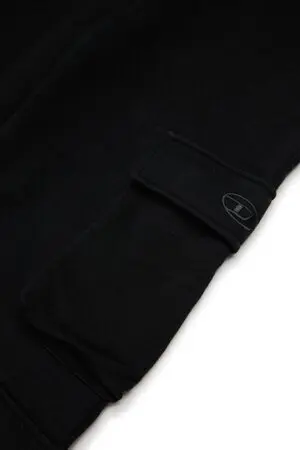 DIESEL® Cotton Cargo Trousers With Embroidered Logo
