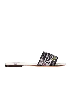 DIOR Christian Dior Butterfly Embroidered Slides