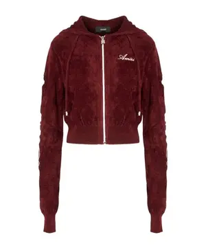 Amiri Drawstring Zip Up Hoodie
