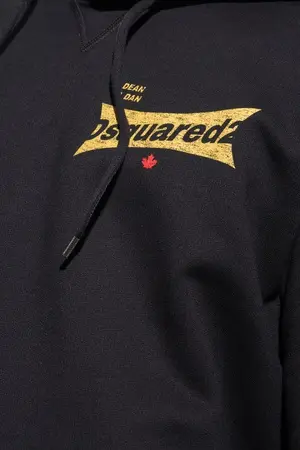 Dsquared2 Logo Printed Drawstring Hoodie
