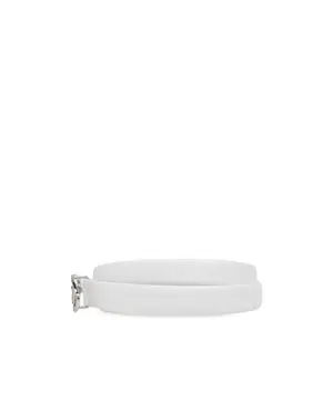 DIESEL® Leather Logo Belt - Gray