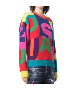Dsquared2 Logo Intarsia Knitted Jumper