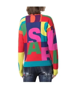 Dsquared2 Logo Intarsia Knitted Jumper