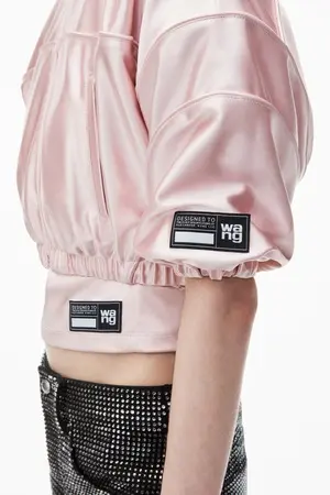 Alexander Wang Logo-appliqué Zip-up Bomber Jacket