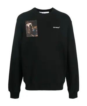 Off-White Printed Crewneck Sweatshirt - Black
