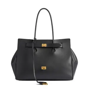 Balenciaga Bel Air Twist-lock Medium Tote Bag - Black