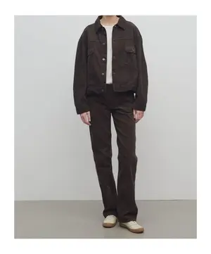 THE ROW Fine Ribbed Trousers - Deep Coffee