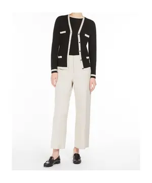 Max Mara V-neck Buttoned Cardigan With Contrasting Edges