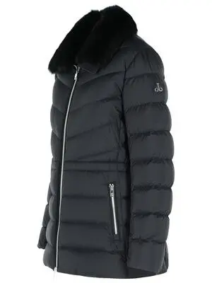 Moose Knuckles Zip-up Padded Jacket With Removable Fur