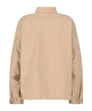 Miu Miu Long-sleeve Zip-up Windbreaker With Classic Collar - Cord