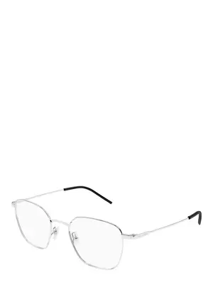 Saint Laurent Eyeglasses Square Frame - Silver