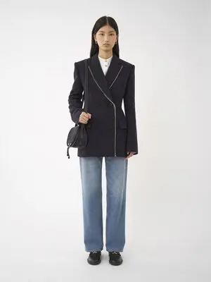 Chloé Chain-embellished Double-breasted Jacket