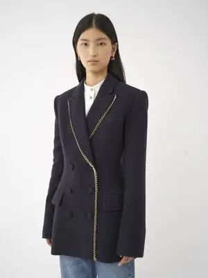 Chloé Chain-embellished Double-breasted Jacket