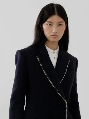 Chloé Chain-embellished Double-breasted Jacket