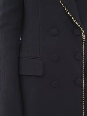 Chloé Chain-embellished Double-breasted Jacket