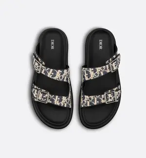Dior Aqua Double-buckled Sandals - Black