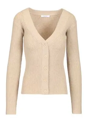 Max Mara Max Mara V-Neck Ribbed Cardigan No