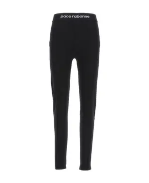 Rabanne Logo Detailed High Waisted Leggings