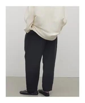 THE ROW Pleated Tapered Leg Silk Trousers