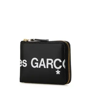 Comme Des Garçons Logo Printed Wallet - Black