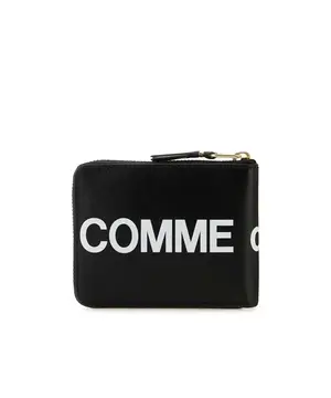 Comme Des Garçons Logo Printed Wallet - Black