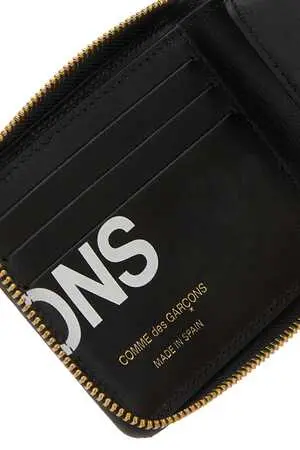 Comme Des Garçons Logo Printed Wallet - Black