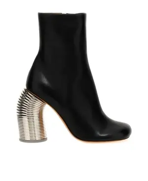 Off-White Zip Detailed Ankle Boots