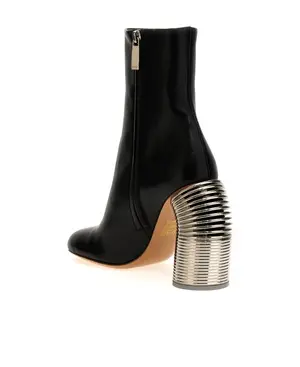 Off-White Zip Detailed Ankle Boots