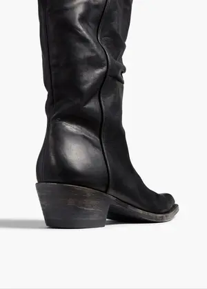 Khaite 45mm Leather Pointed-toe Boots - Black