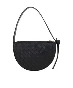 Bottega Veneta Intrecciato Shoulder Bag - Black
