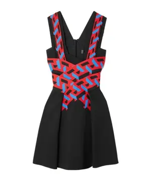 Versace La Greca Sleeveless Mini Dress