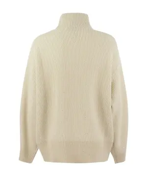 Brunello Cucinelli Lurex High Neck Pullover