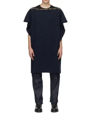 A.p.c. X Jw Anderson Zip-detailed Ribbed Kaftan