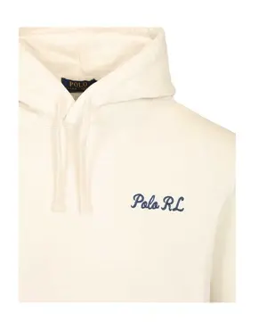 Polo Ralph Lauren Hoodie With Embroidered Logo And Polo Bear Print - White