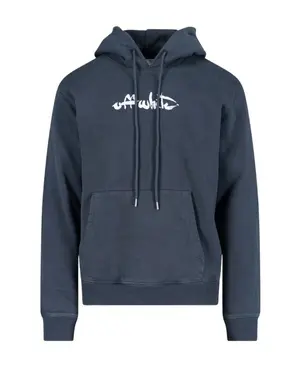 Off-White Arrows Print Hoodie - Blue