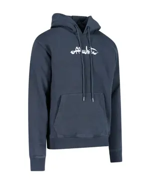 Off-White Arrows Print Hoodie - Blue