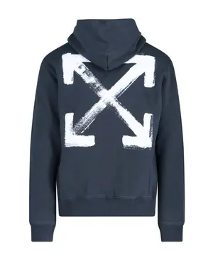 Off-White Arrows Print Hoodie - Blue