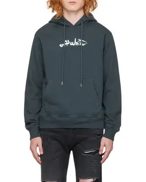 Off-White Arrows Print Hoodie - Blue