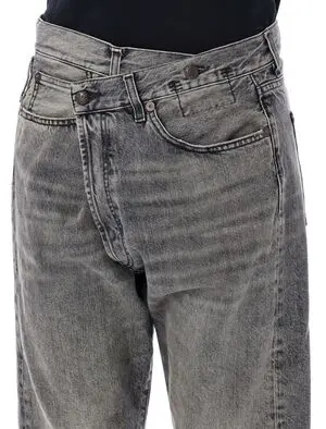 R13 Cross Waist Jeans - Gray