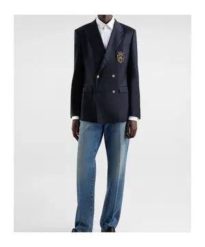 Dolce & Gabbana Double-breasted Tailored Blazer With Crest Detail