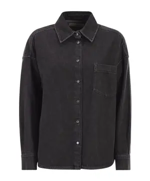 Max Mara Oversized Pocket Denim Shirt