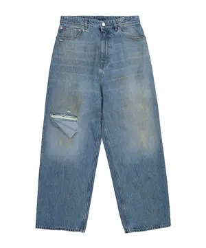 Vetements Distressed Baggy Jeans - Blue