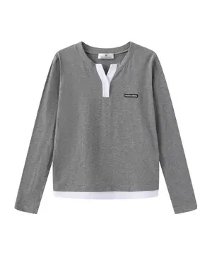Marissa Chiara Long Sleeve T-shirt - Grey