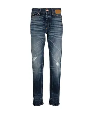 Palm Angels Distressed Slim-fit Jeans - Blue