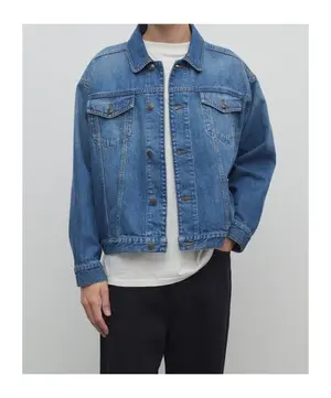 THE ROW Seb Cotton Jacket - Washed Blue