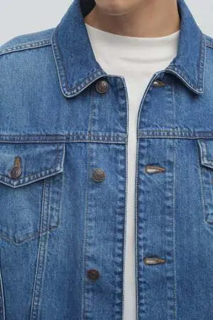 THE ROW Seb Cotton Jacket - Washed Blue