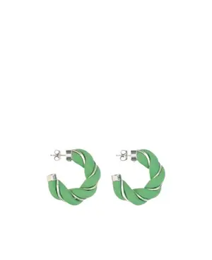 Bottega Veneta Twisted Hoop Earrings With Butterfly Buckle