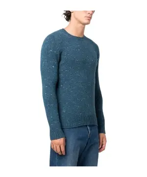 DRUMOHR Melange Effect Knit Jumper - Blue