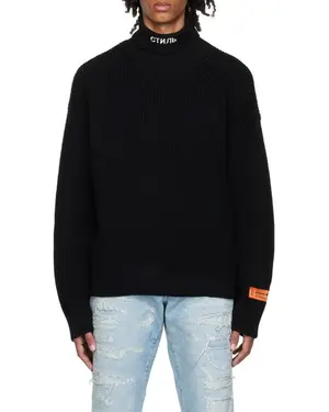 Heron Preston Ribbed Knit Rollneck Sweater