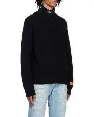 Heron Preston Ribbed Knit Rollneck Sweater